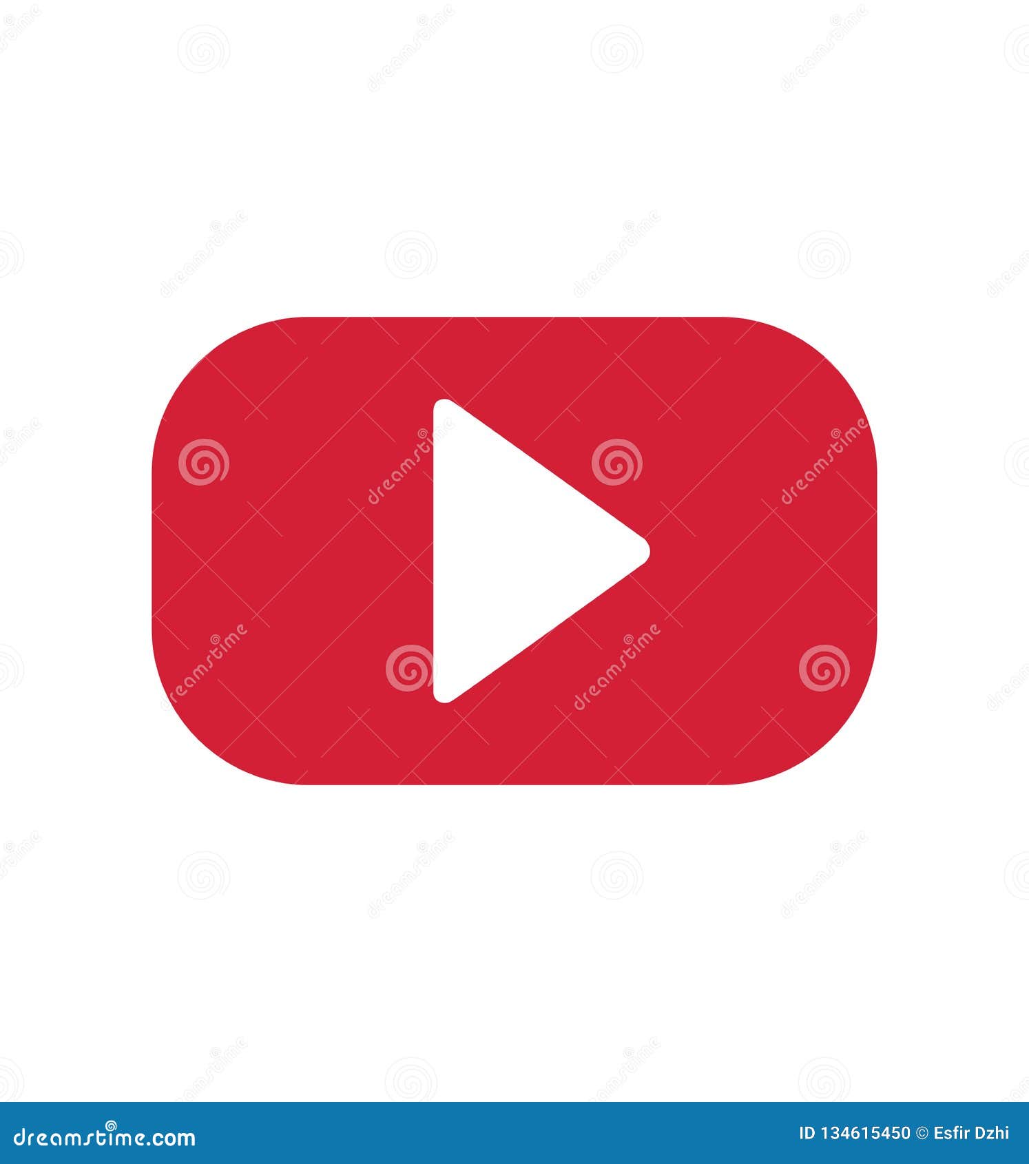 Video Play Button Icon Isolated On White Background. Video Play Button ...