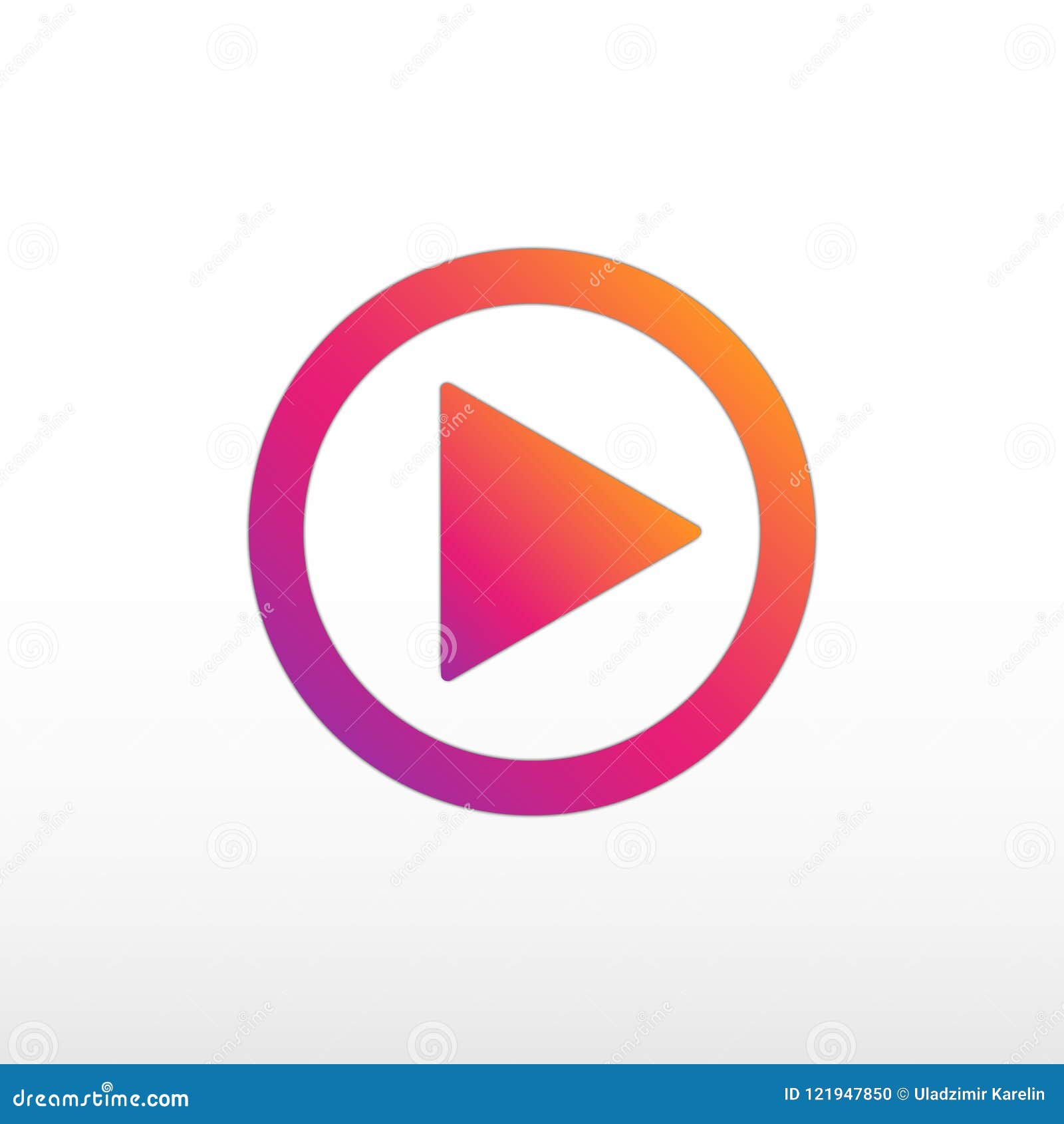 Video Play Icon. Gradient Color. Video Play Social Network Stock Vector ...