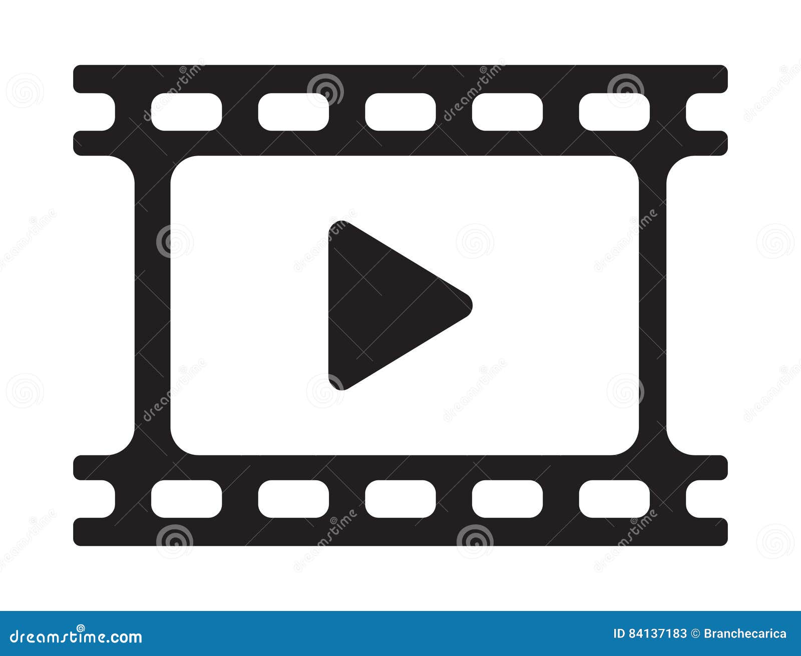 Video play icon stock vector. Illustration of play, multimedia - 84137183