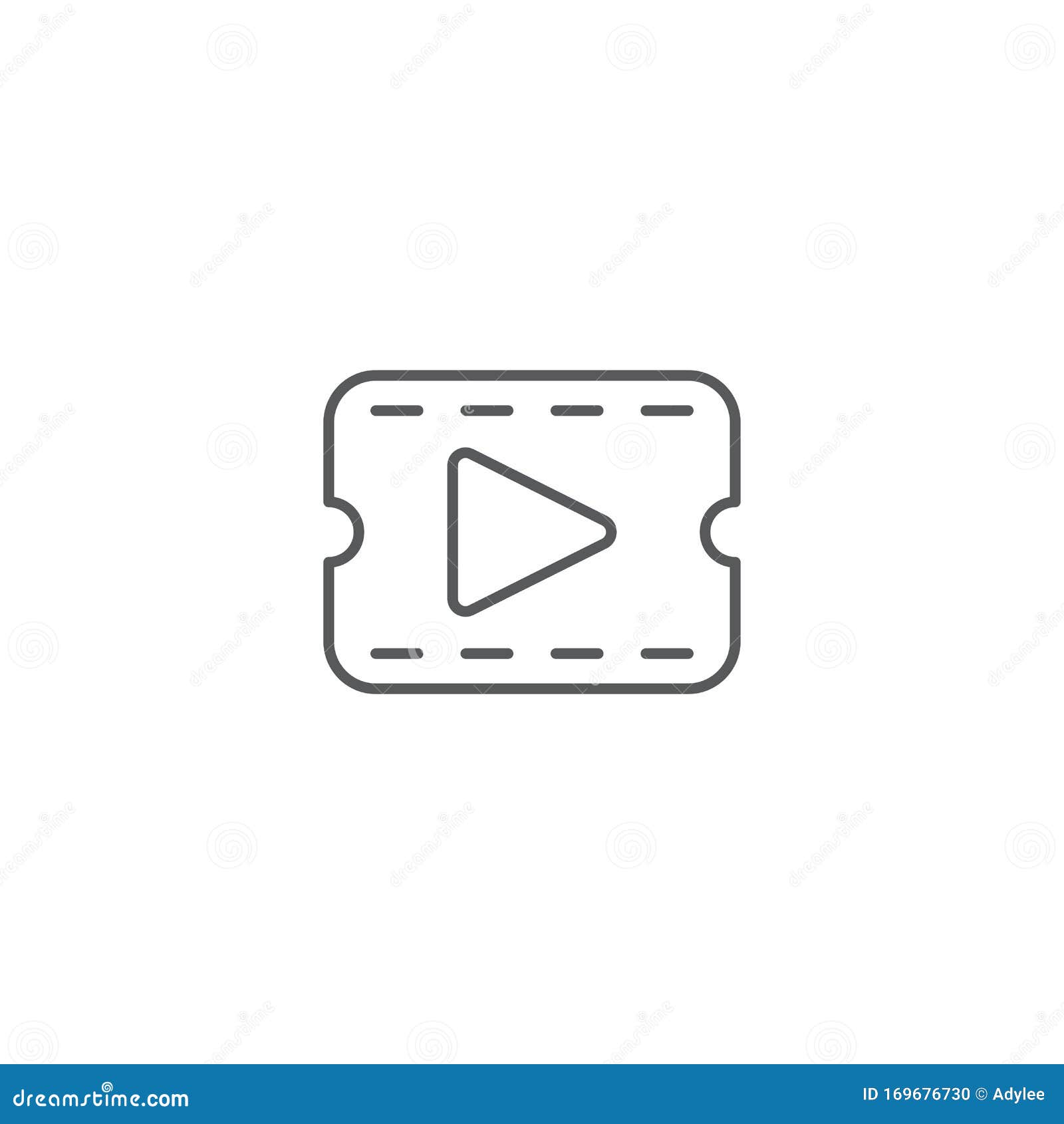 Video Play List Vector Icon Symbol Favorite Isolated on White ...