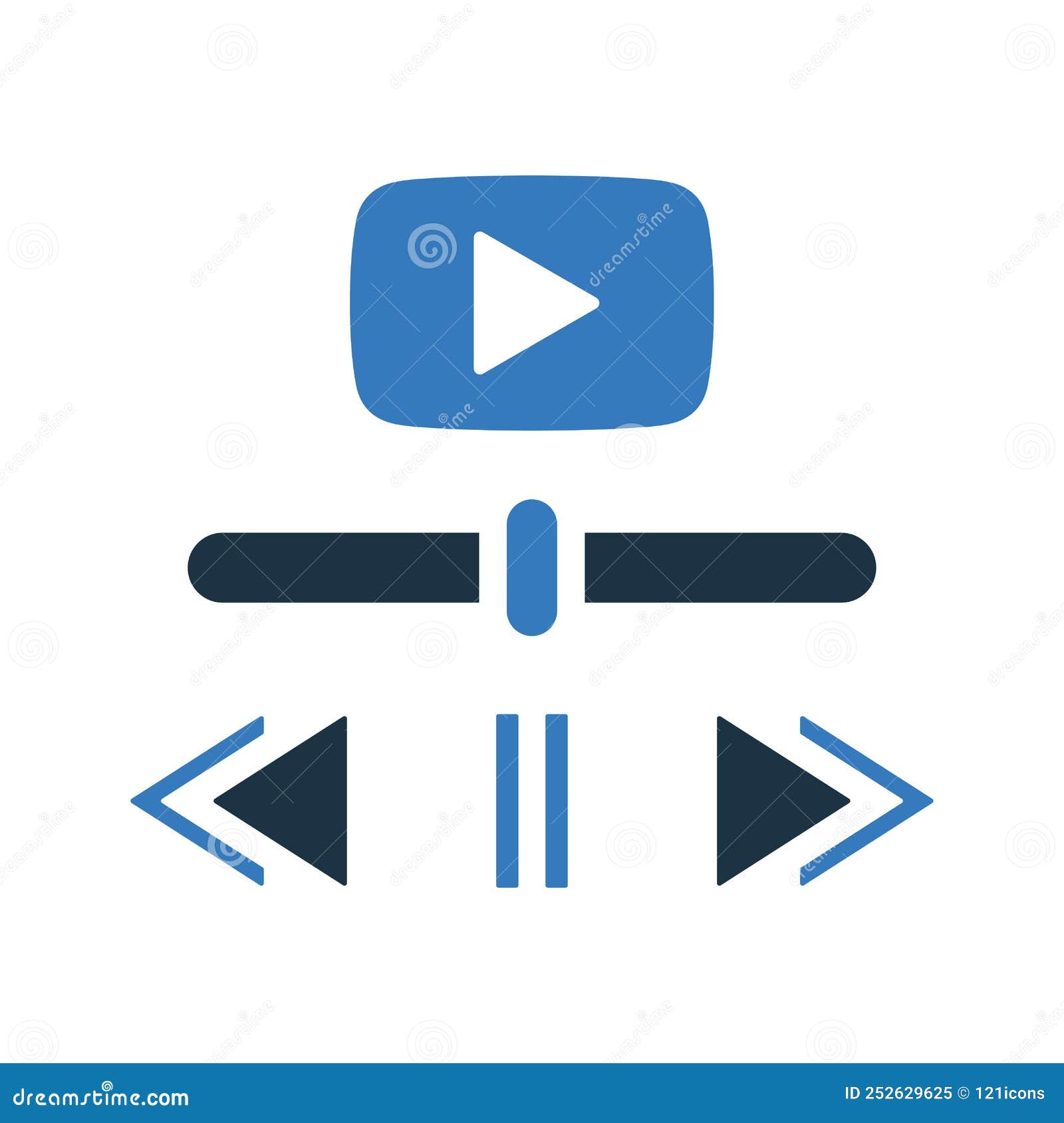 Video Play, Player Icon. Simple Editable Vector Graphics Stock ...