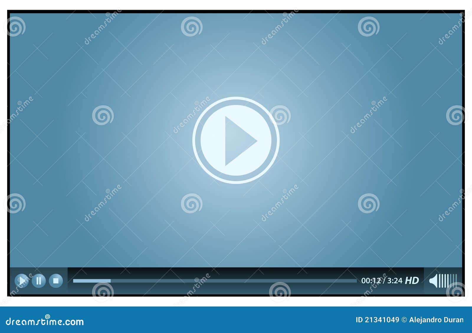 Video player stock vector. Illustration of film, design - 21341049