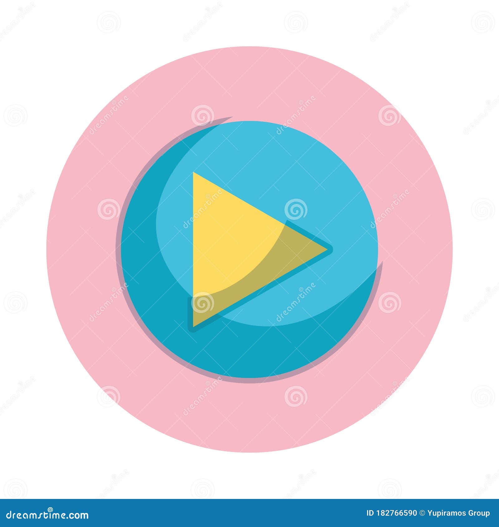 Video Player Button Music Design Isolated Icon Stock Vector ...
