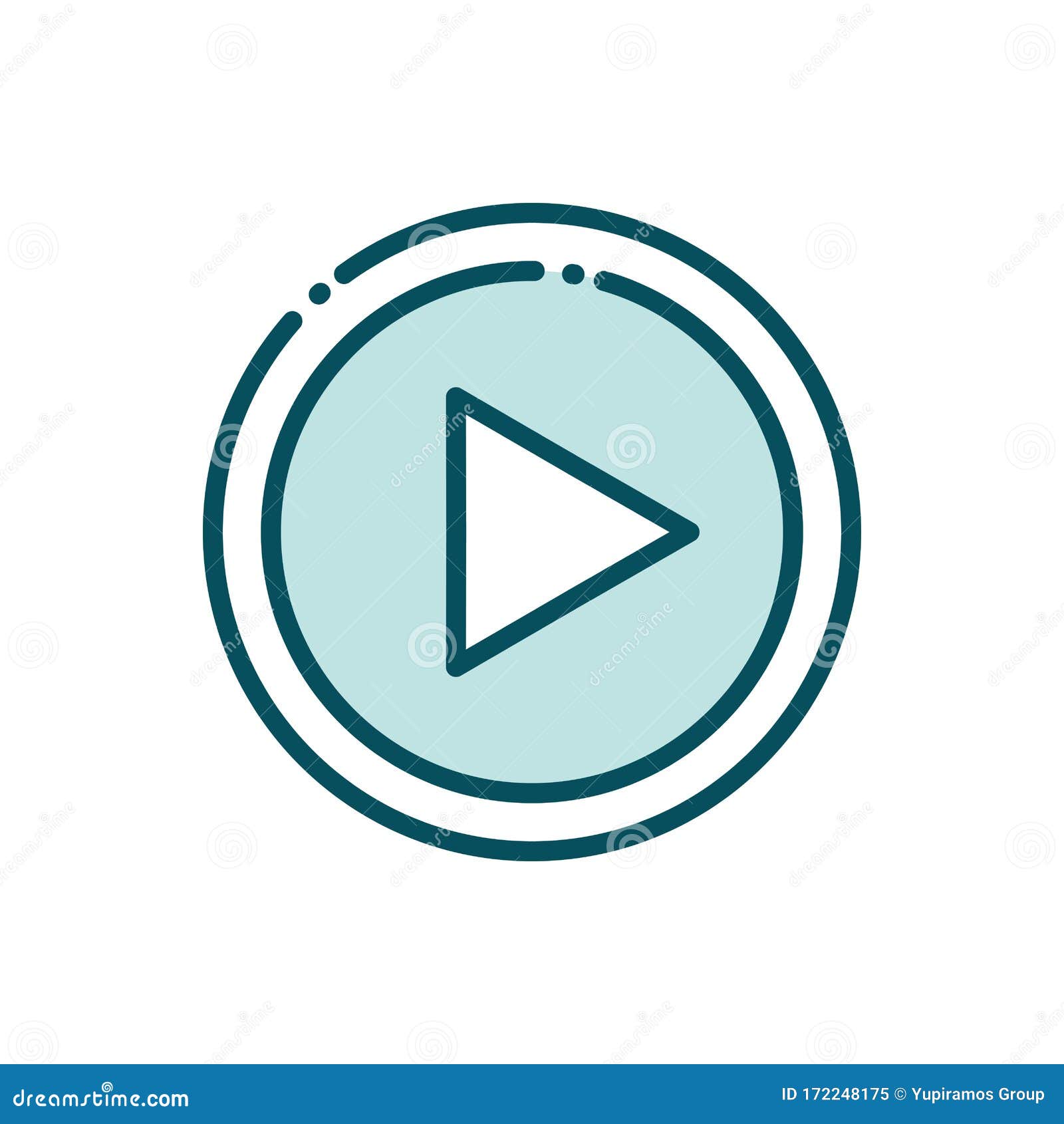 Video Player Button Social Media Line and Fill Stock Vector ... Video Player Button Social Media Line and Fill Stock Vector ...
