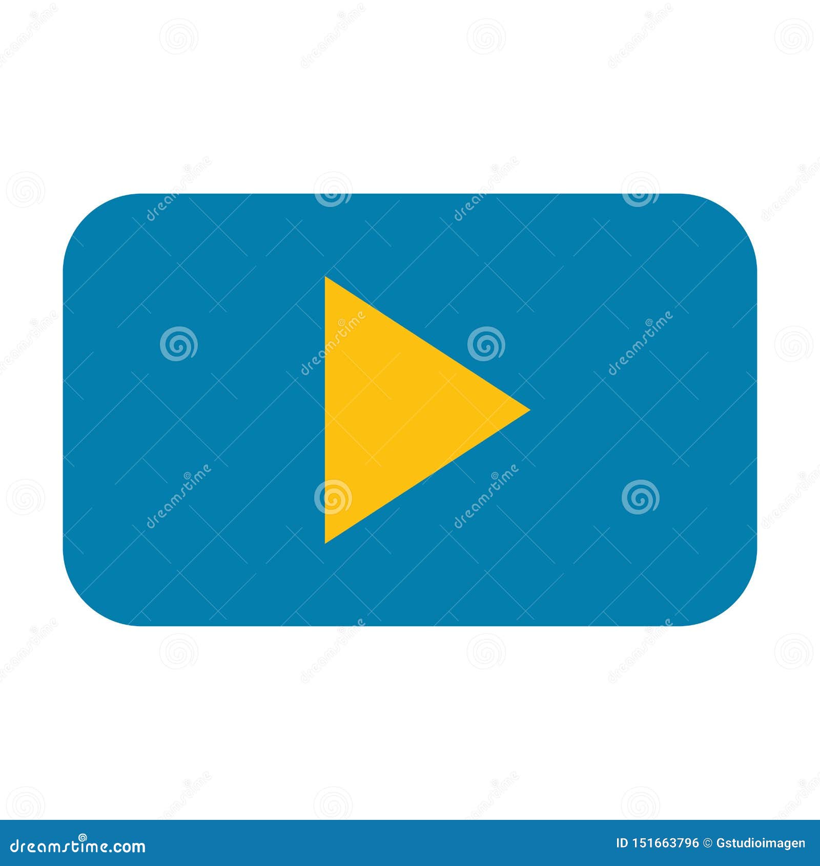 Video Player Button on White Background Stock Illustration ...