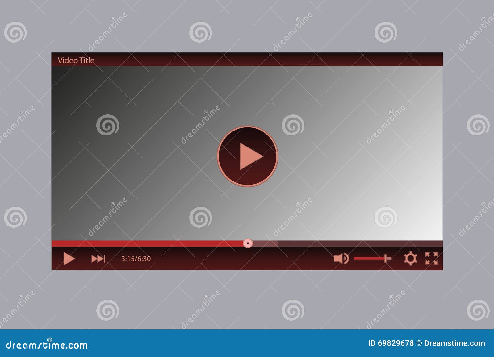Video player design stock vector. Illustration of design - 69829678
