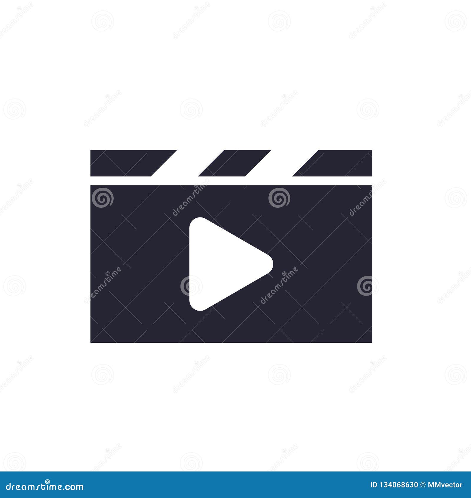 Video Player Icon Vector Sign and Symbol Isolated on White Background ...