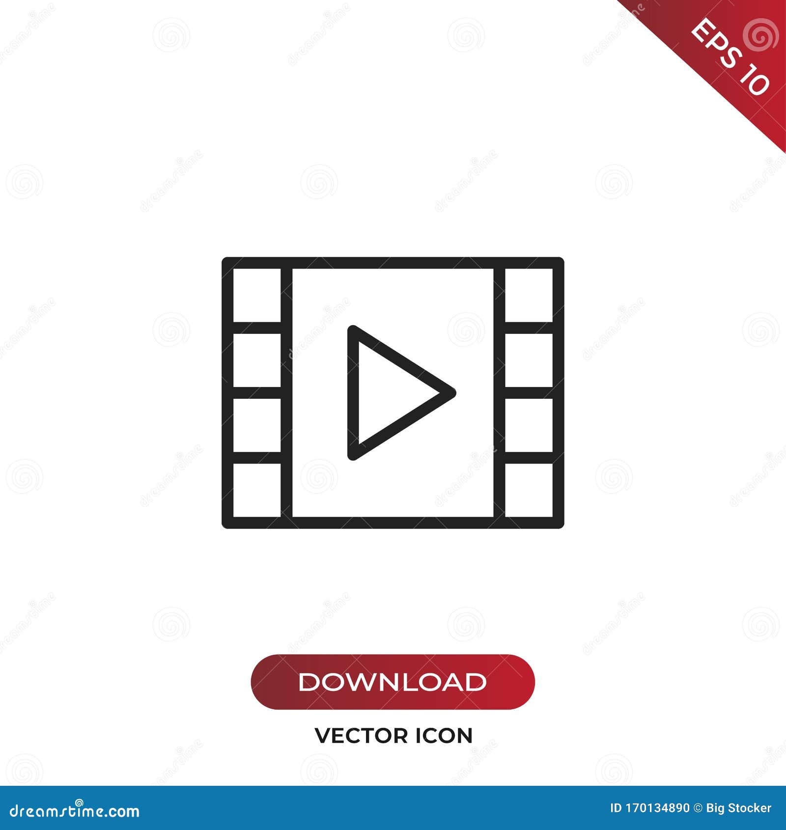 Video Player Icon Vector. Simple Video Player Sign in Modern Design ...