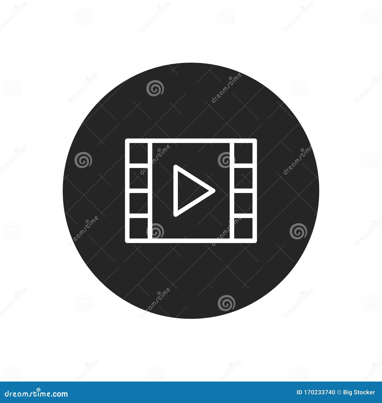 Video Player Icon Vector. Simple Video Player Sign in Modern Design ...