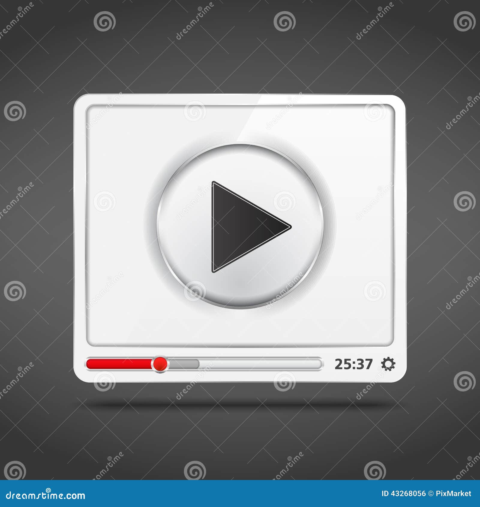 Video Player Icon stock vector. Illustration of slider - 43268056