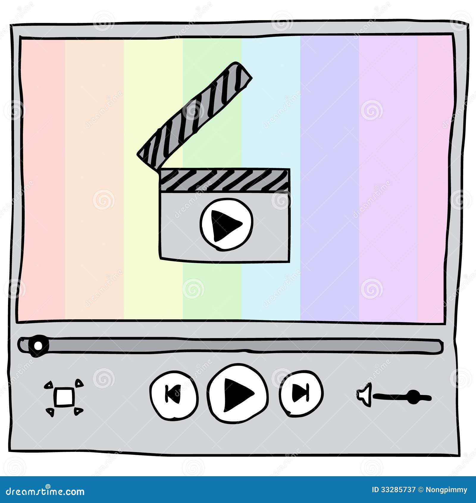 Video Player stock vector. Illustration of vector, design - 33285737