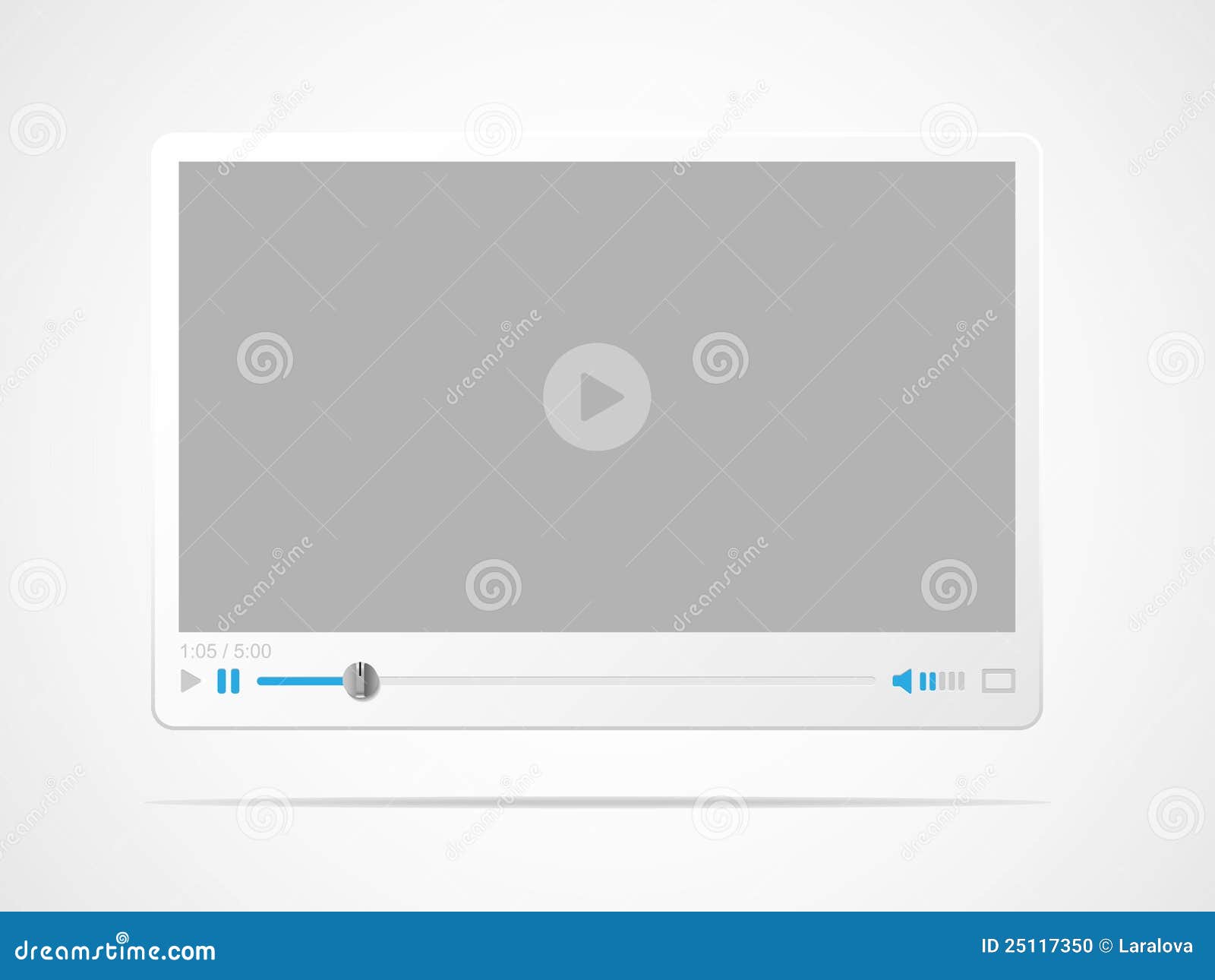 Video player interface stock vector. Illustration of design - 25117350