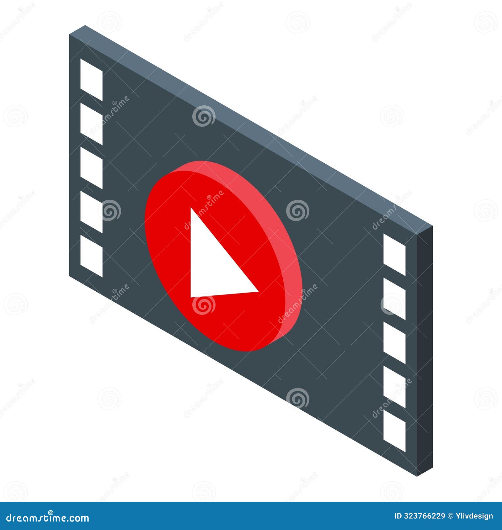 Video Player Interface Showing Play Button for Streaming Movie or Tv ...