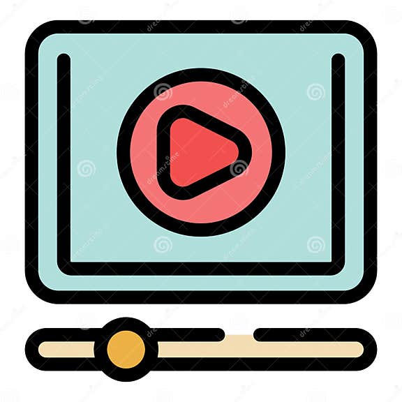 Video Player Interface Showing Streaming Media Content Stock Illustration - Illustration of ...
