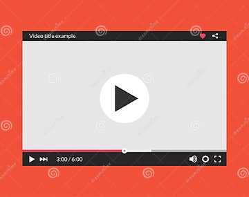 Video Player Interface Web Screen Template. Media Player Window Bar ...