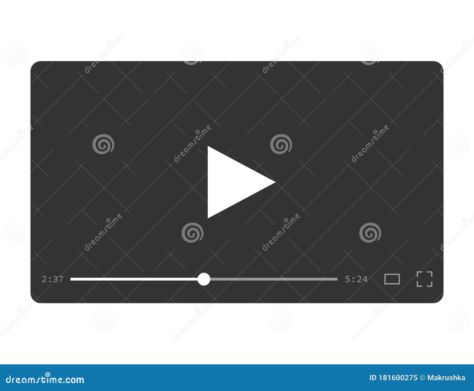 Video Player for Multimedia in Flat Design. Media Player Ui for Movie ...