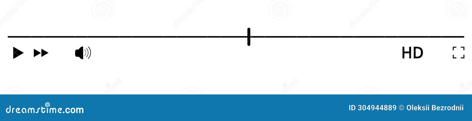 Video Player Play Bar Design Interface Stock Illustration ...
