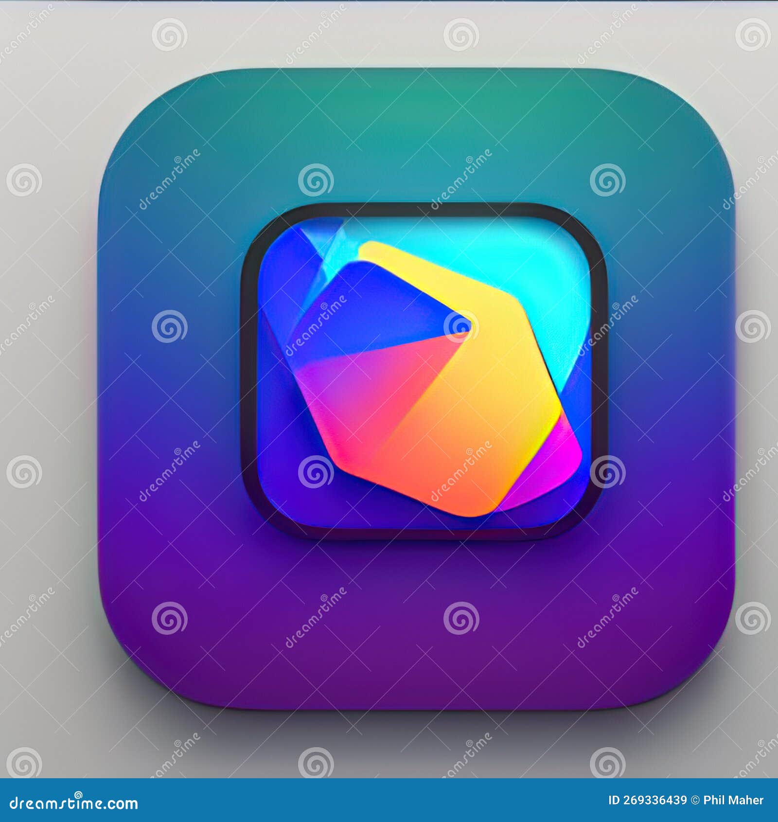 Video Player Software App Style Icon. Generative AI. Stock Illustration ...