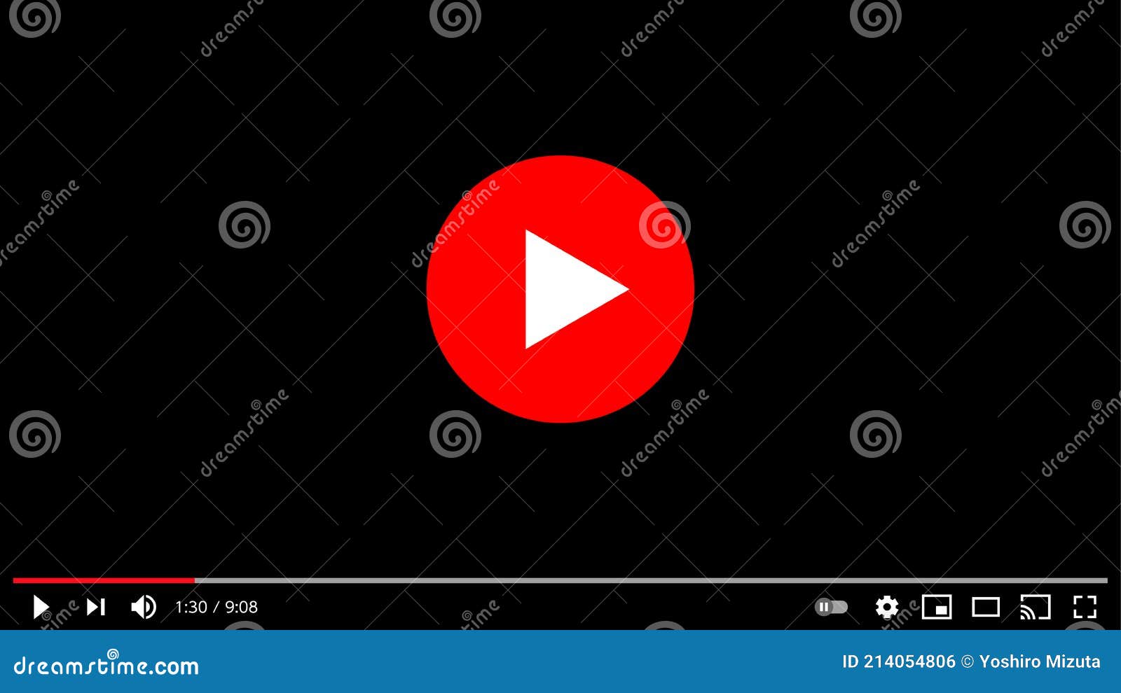 Video Player Template for Web and Mobile Apps. Video Player Background ...