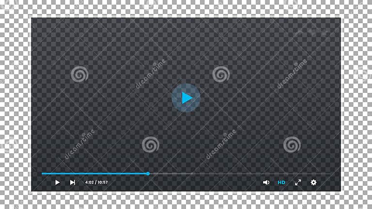 Video Player Transparent Interface Display Stock Illustration ...