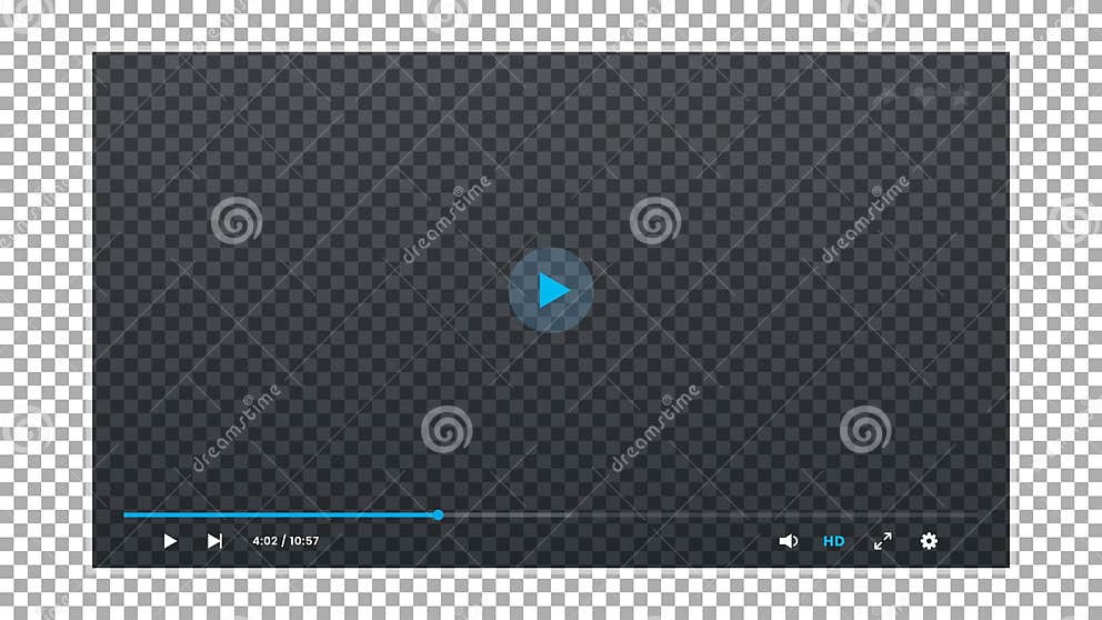 Video Player Transparent Interface Display Stock Illustration - Illustration of modern, play ...