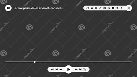 Video Player Ui Design. Simple and Minimalist Stock Vector ...