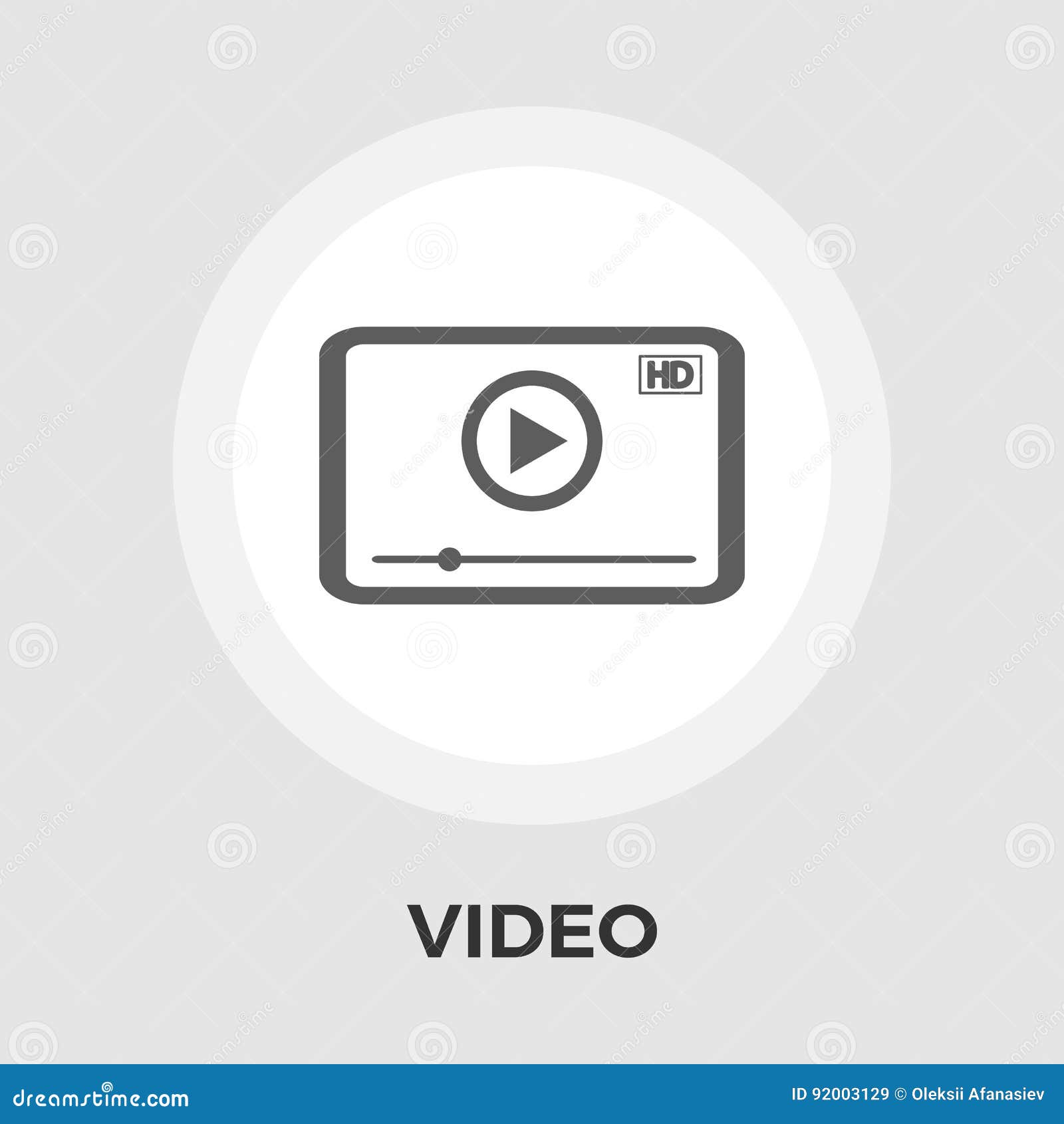 Video Player Vector Flat Icon Stock Vector - Illustration of technology ...