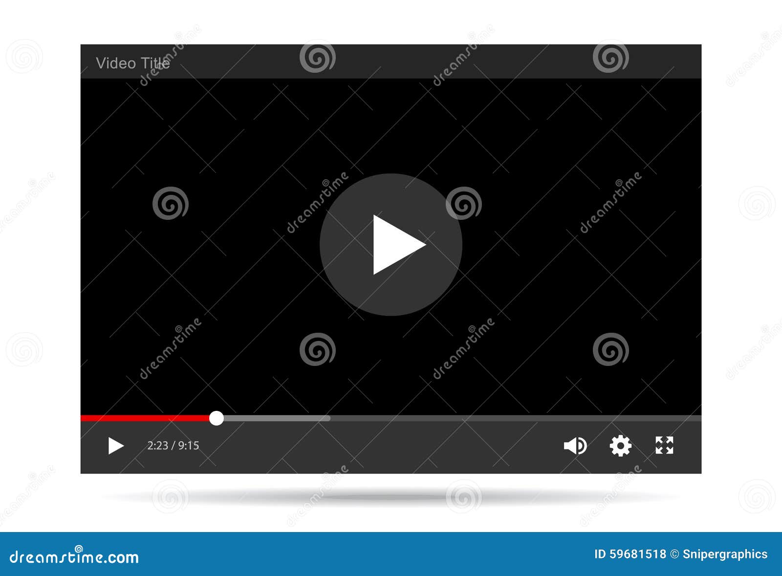 Video Player Vector Illustration Stock Vector - Illustration of icon ...