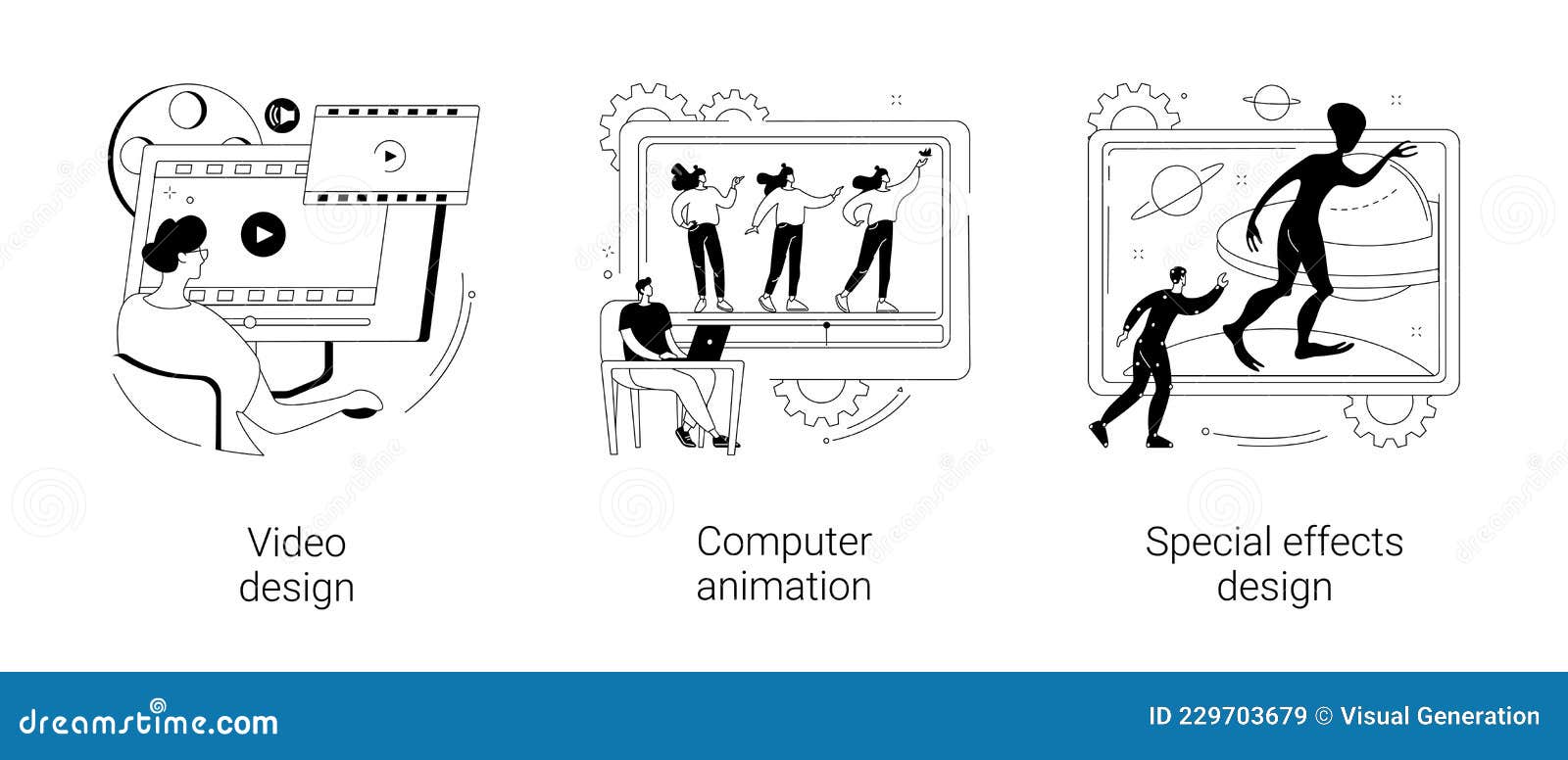 Video Post Production Abstract Concept Vector Illustrations. Stock ...
