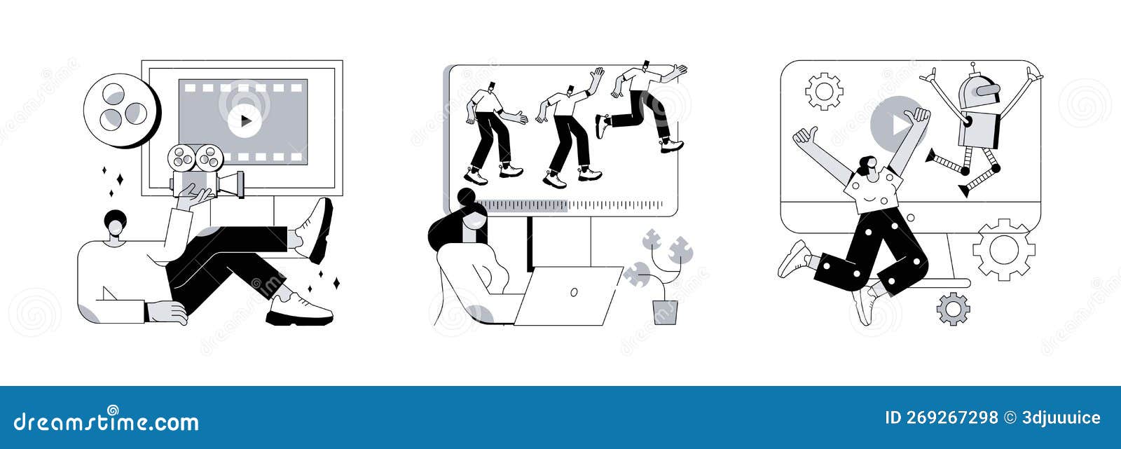 Video Post Production Abstract Concept Vector Illustrations. Stock ...