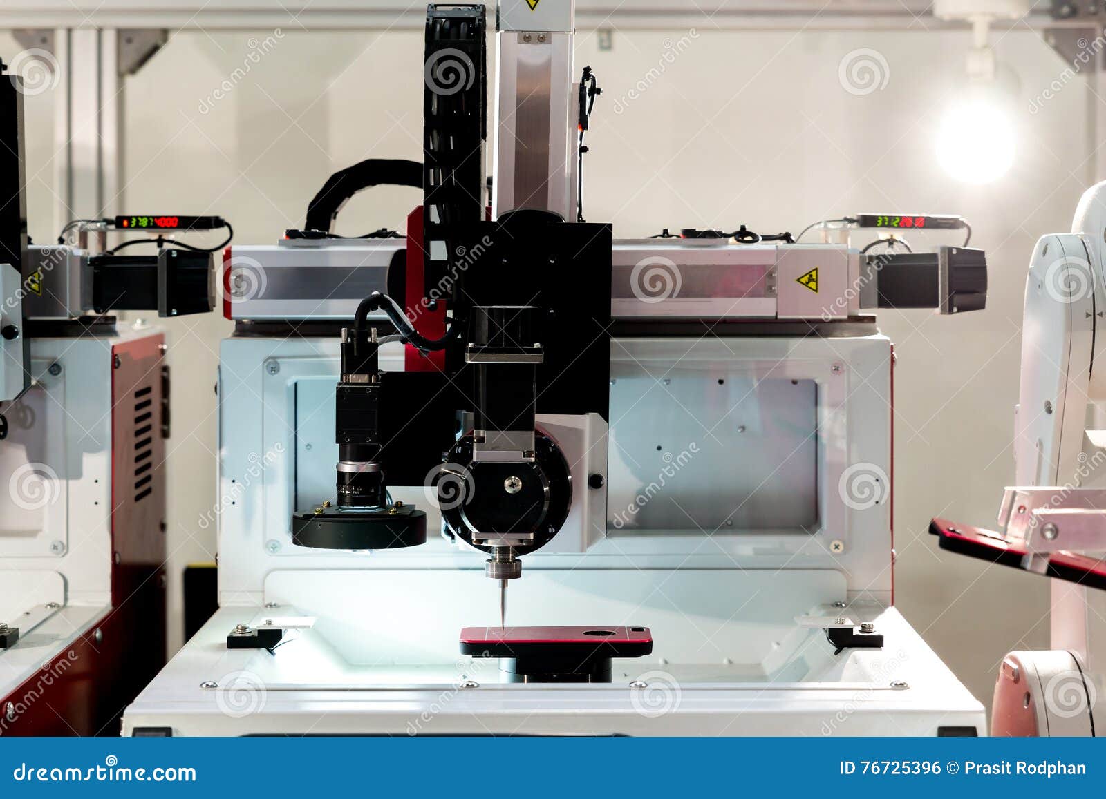 Video Precision Measuring Industry Machine Working in Factory Stock ...