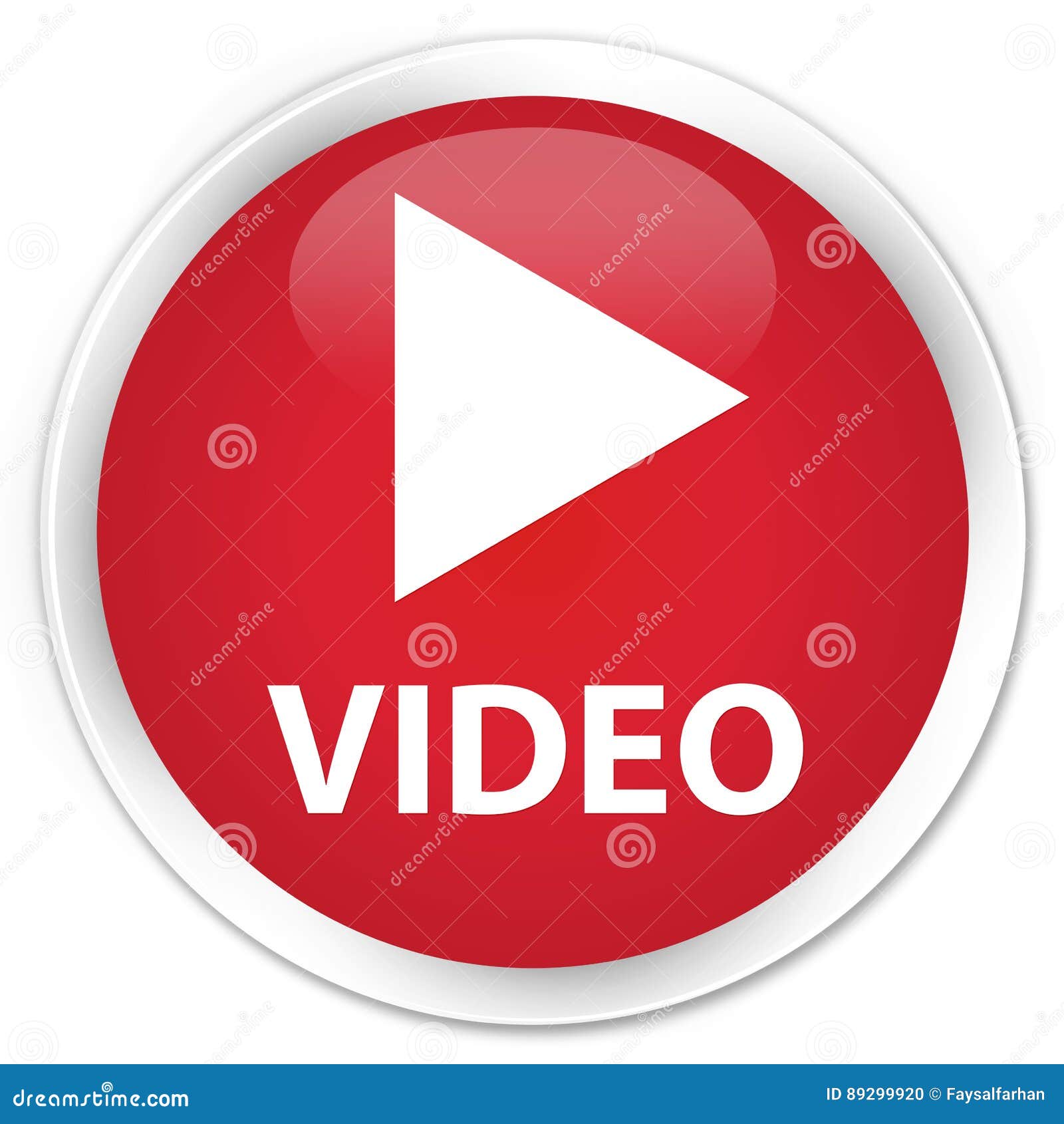 Video Premium Red Round Button Stock Illustration - Illustration of ...