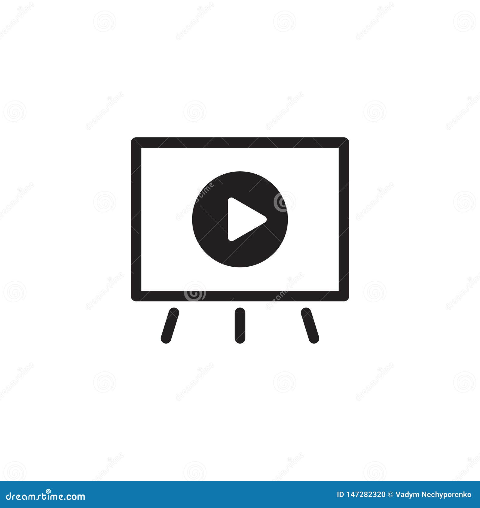Video Presentation Icon. Business Concept Stock Illustration ...