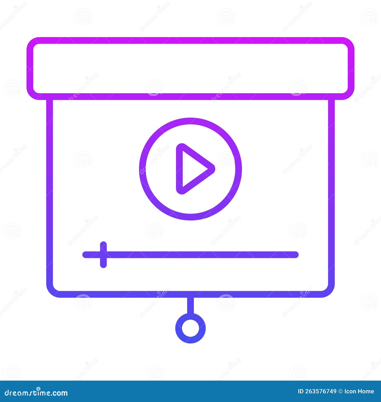 Video Presentation Icon Modern Illustration Stock Vector - Illustration ...