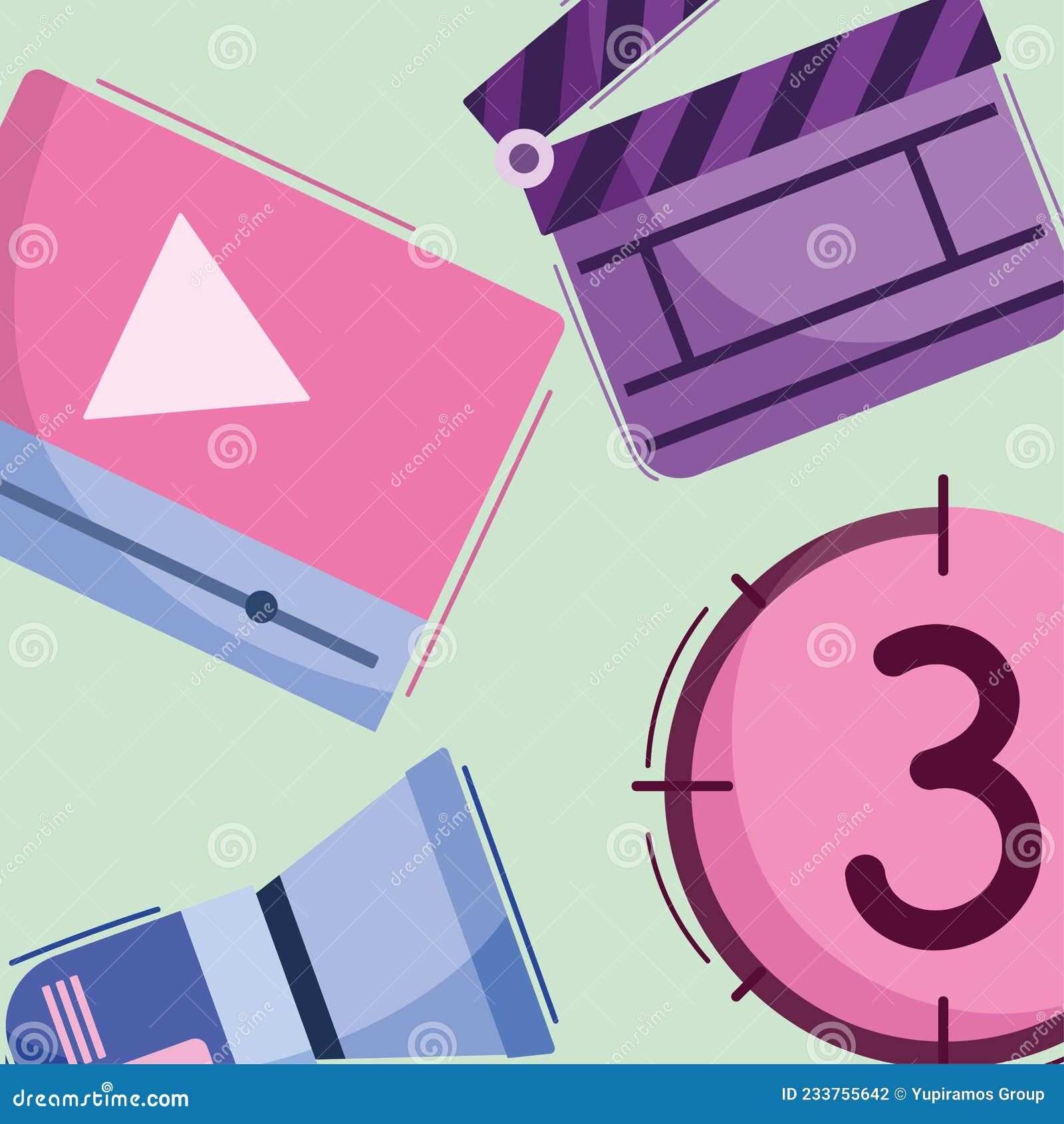 Video production countdown stock vector. Illustration of entertainment ...