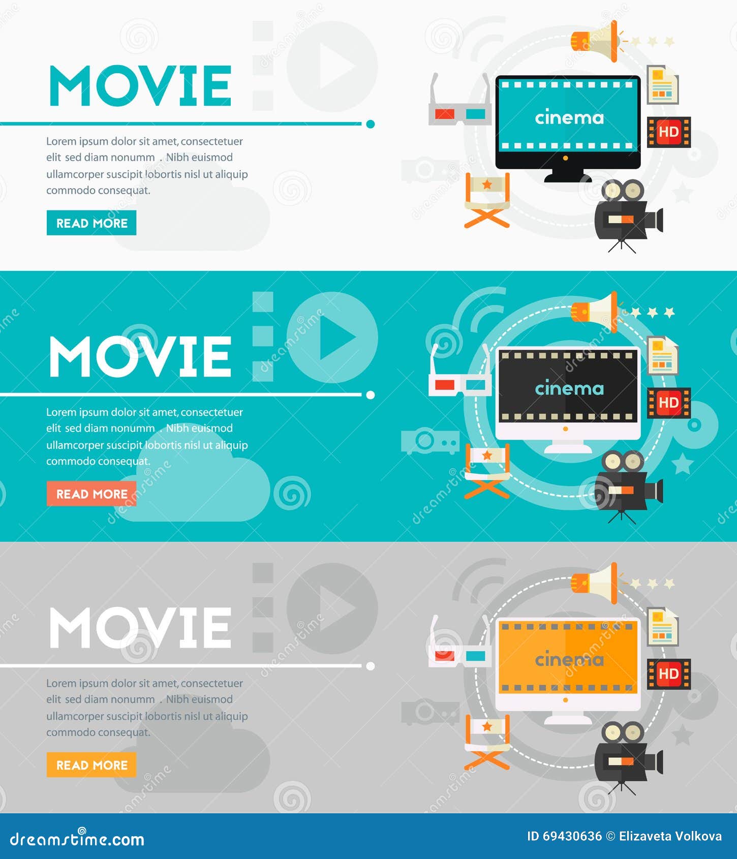 Video Production and Motion Graphic Concept Stock Vector - Illustration ...