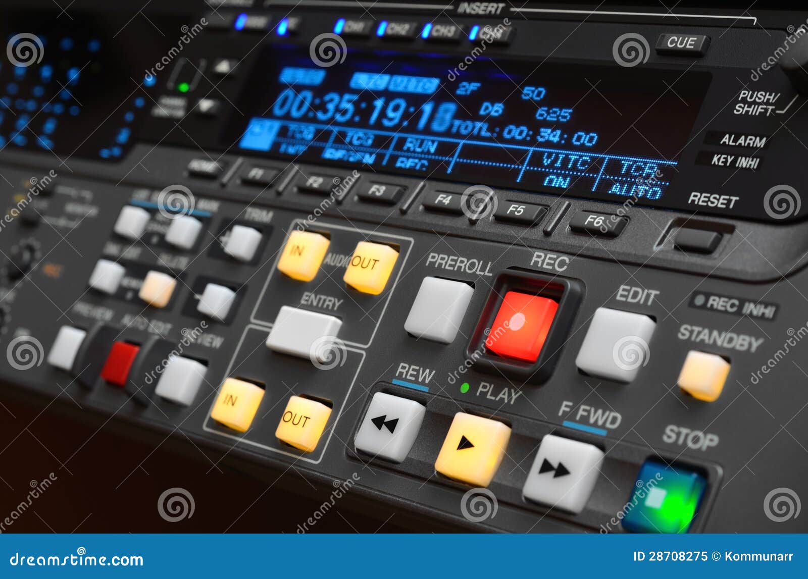 Video Profesional. Panel De Control Imagen de archivo - Imagen de ...