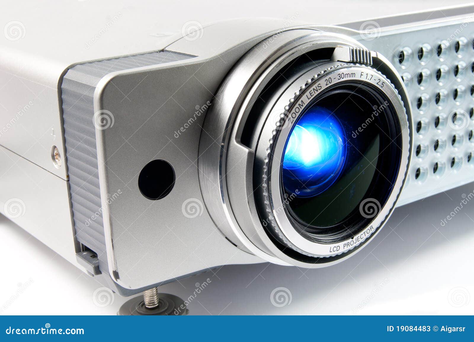 Video projector stock image. Image of entertainment, white - 19084483