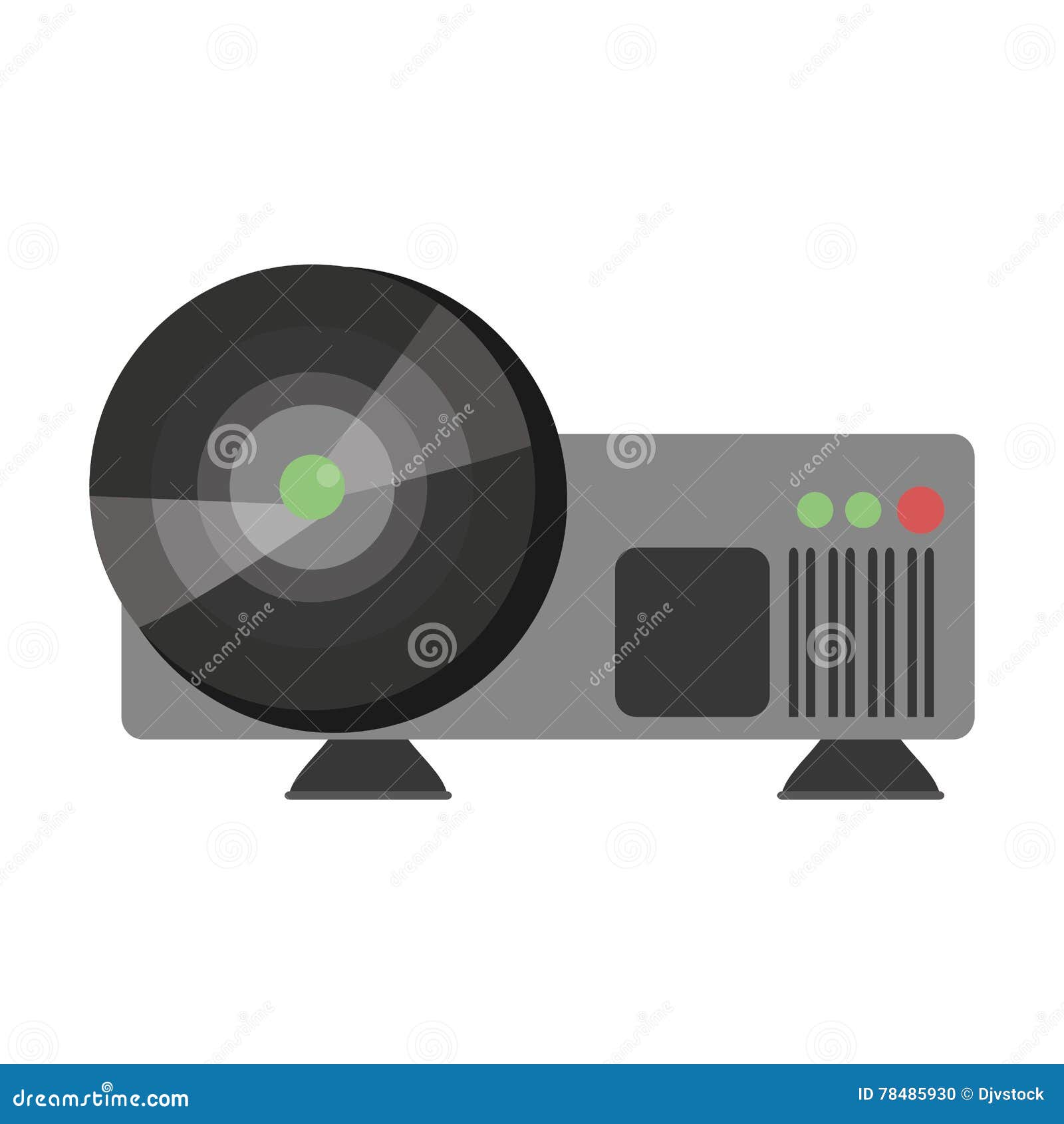 Video Projector Device Isolated Icon Stock Vector - Illustration of ...