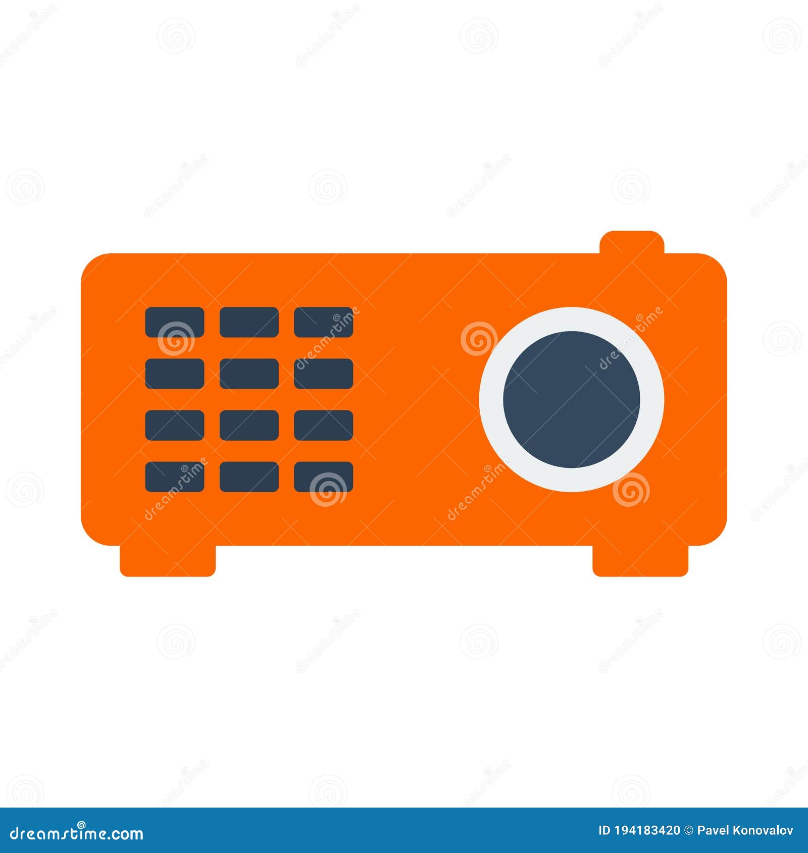 Video Projector Icon stock vector. Illustration of vector - 194183420