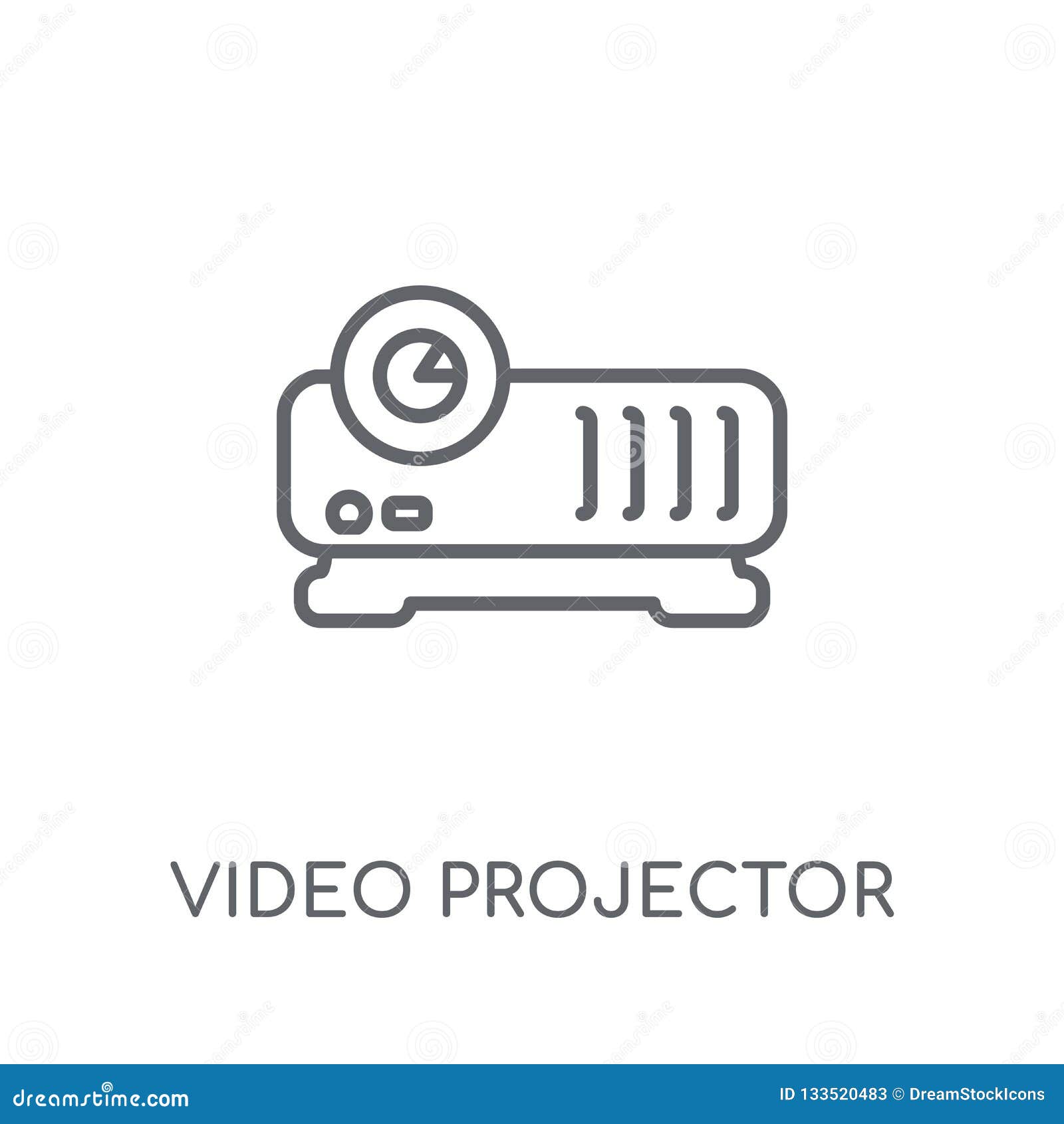 Video Projector Linear Icon. Modern Outline Video Projector Logo Stock ...
