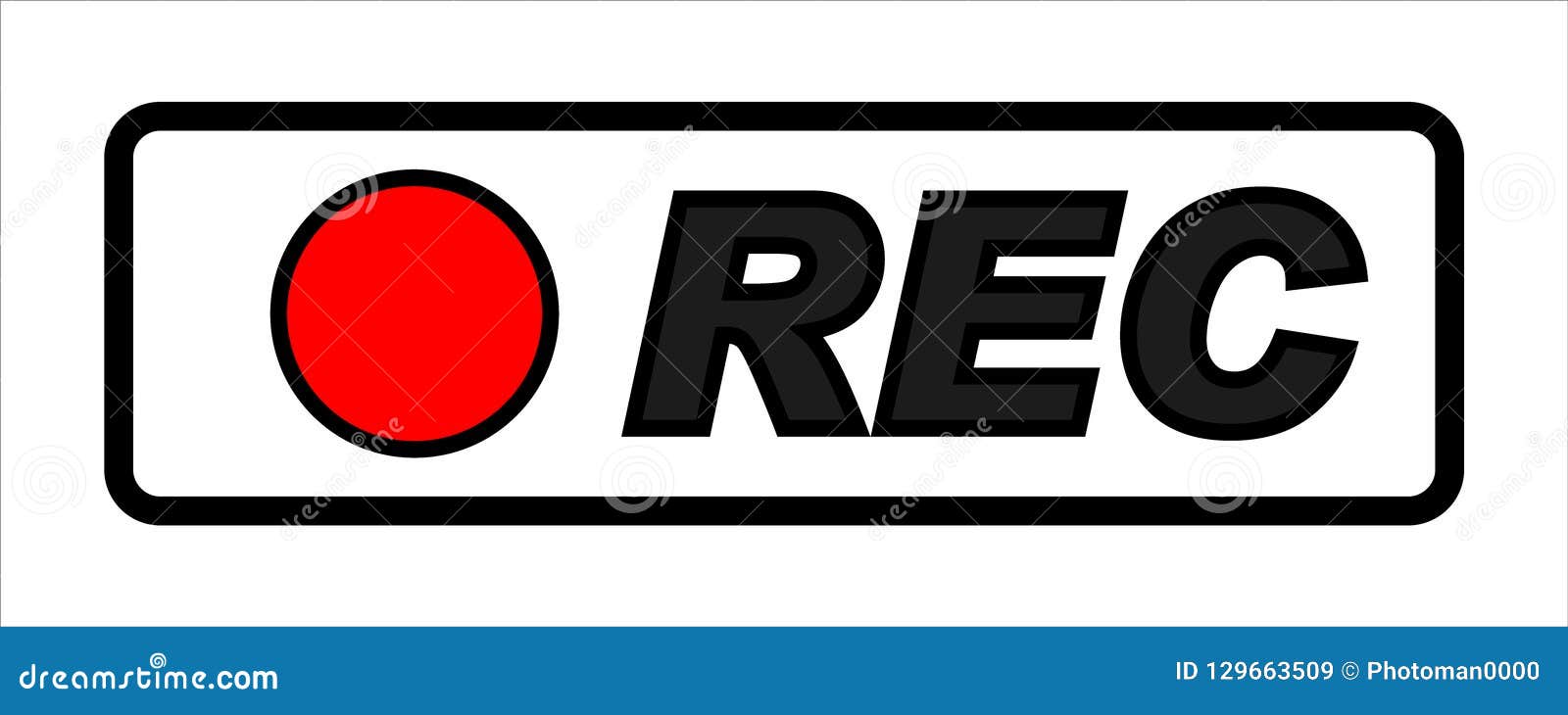 Video record logo stock illustration. Illustration of news - 129663509
