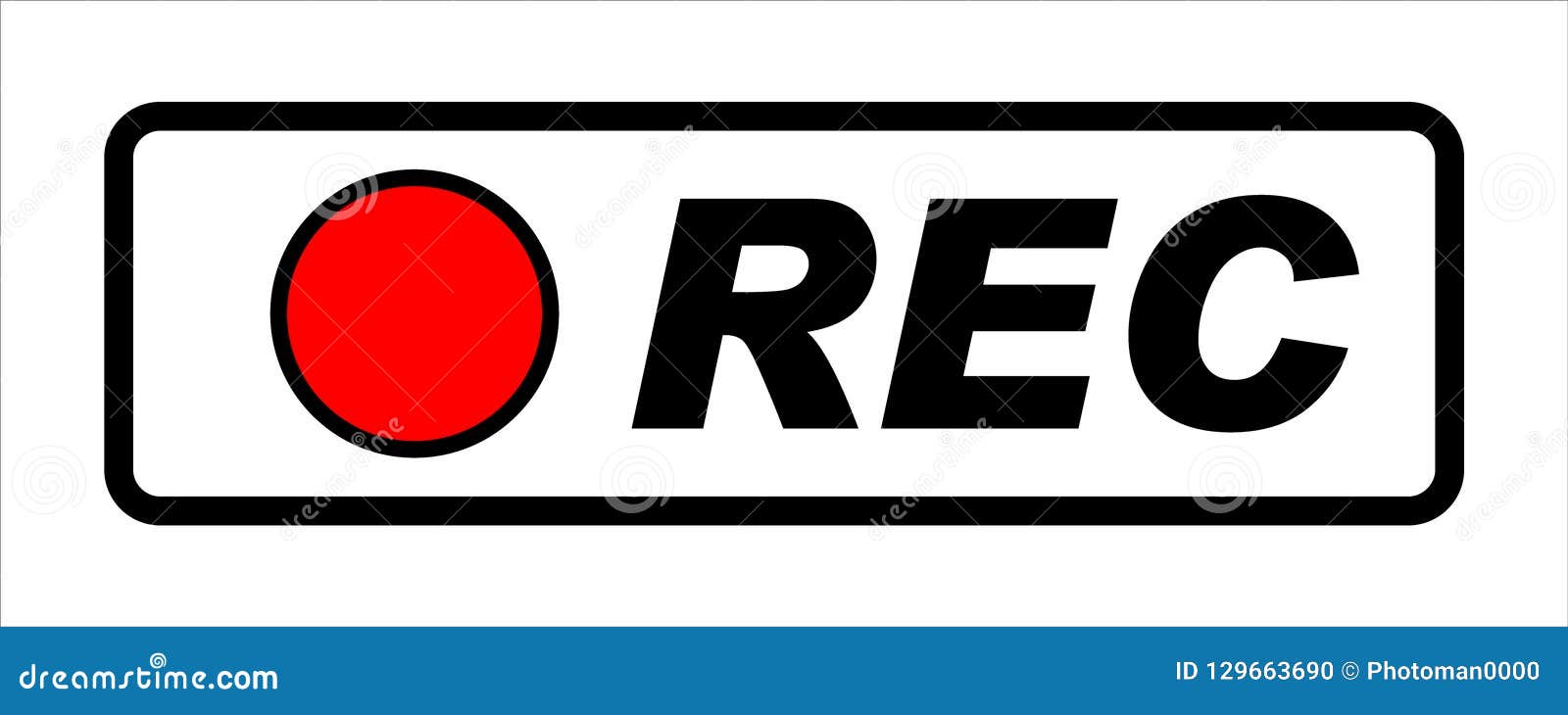 Video record logo stock vector. Illustration of camera - 129663690