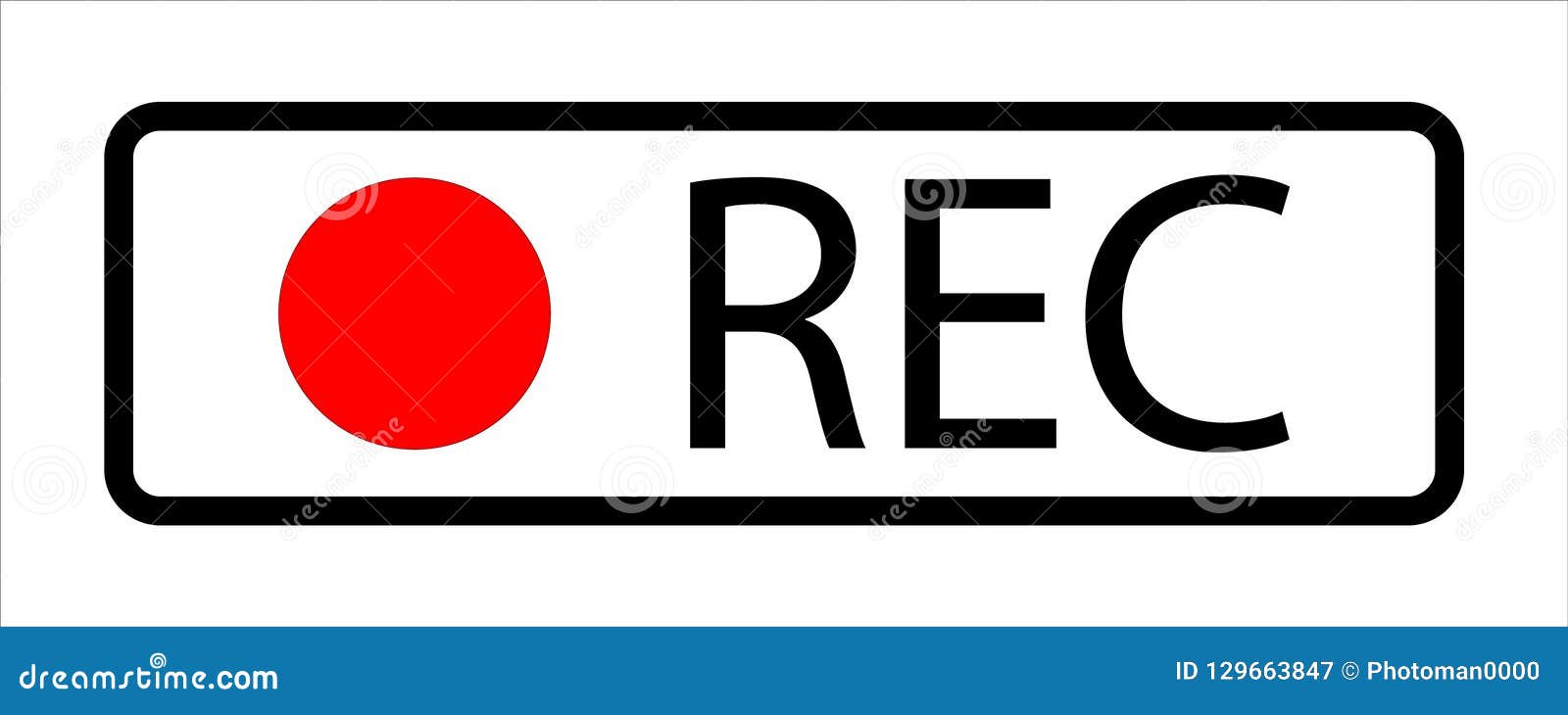 Video record logo stock vector. Illustration of camcorder - 129663847