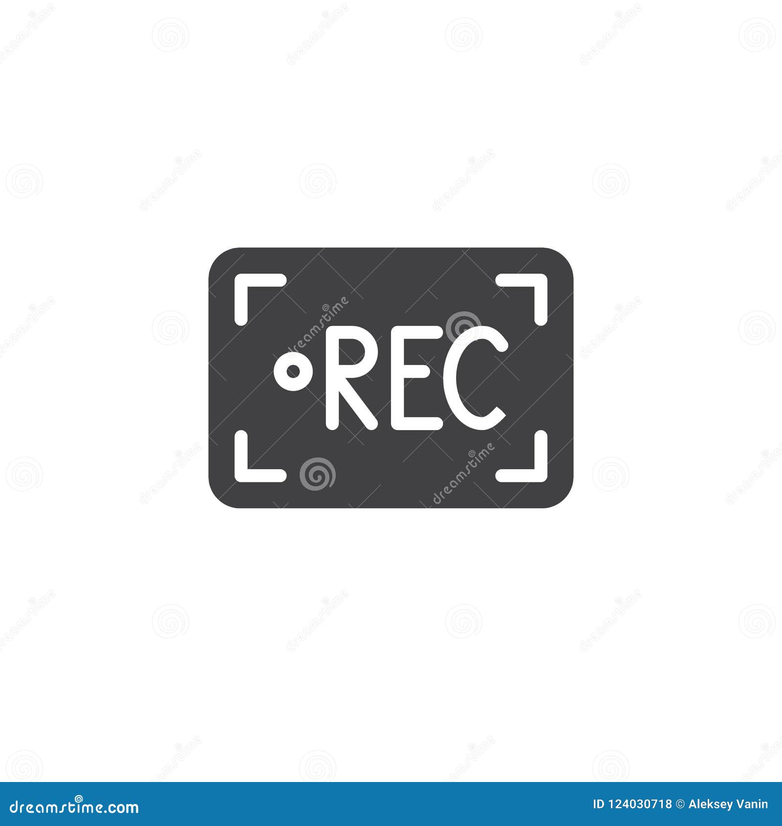 Video record vector icon stock vector. Illustration of news - 124030718