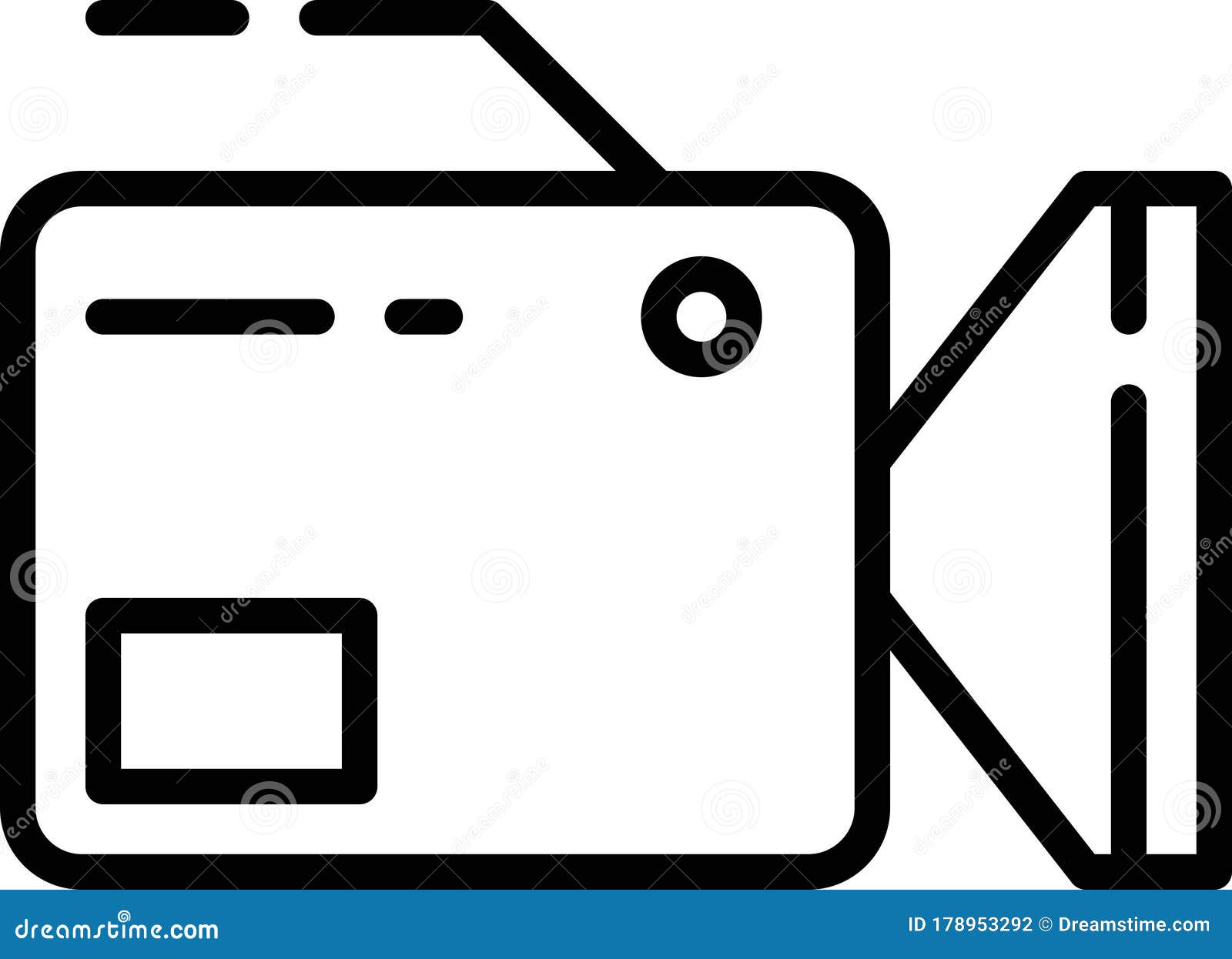 Video Recorder Outline stock vector. Illustration of media - 178953292
