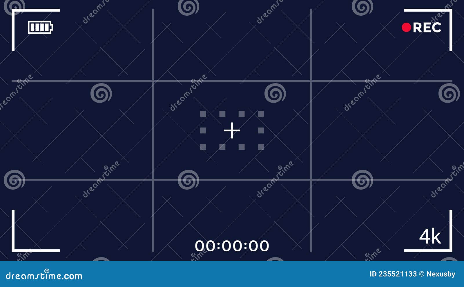 Video Recording, Camera Viewfinder Screen, Vector Stock Vector ...