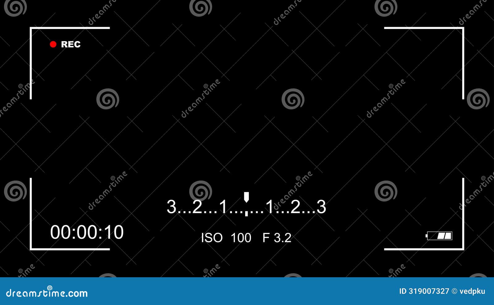Video Recording Frame Layout Viewfinder, Camera Viewfinder, Video ...
