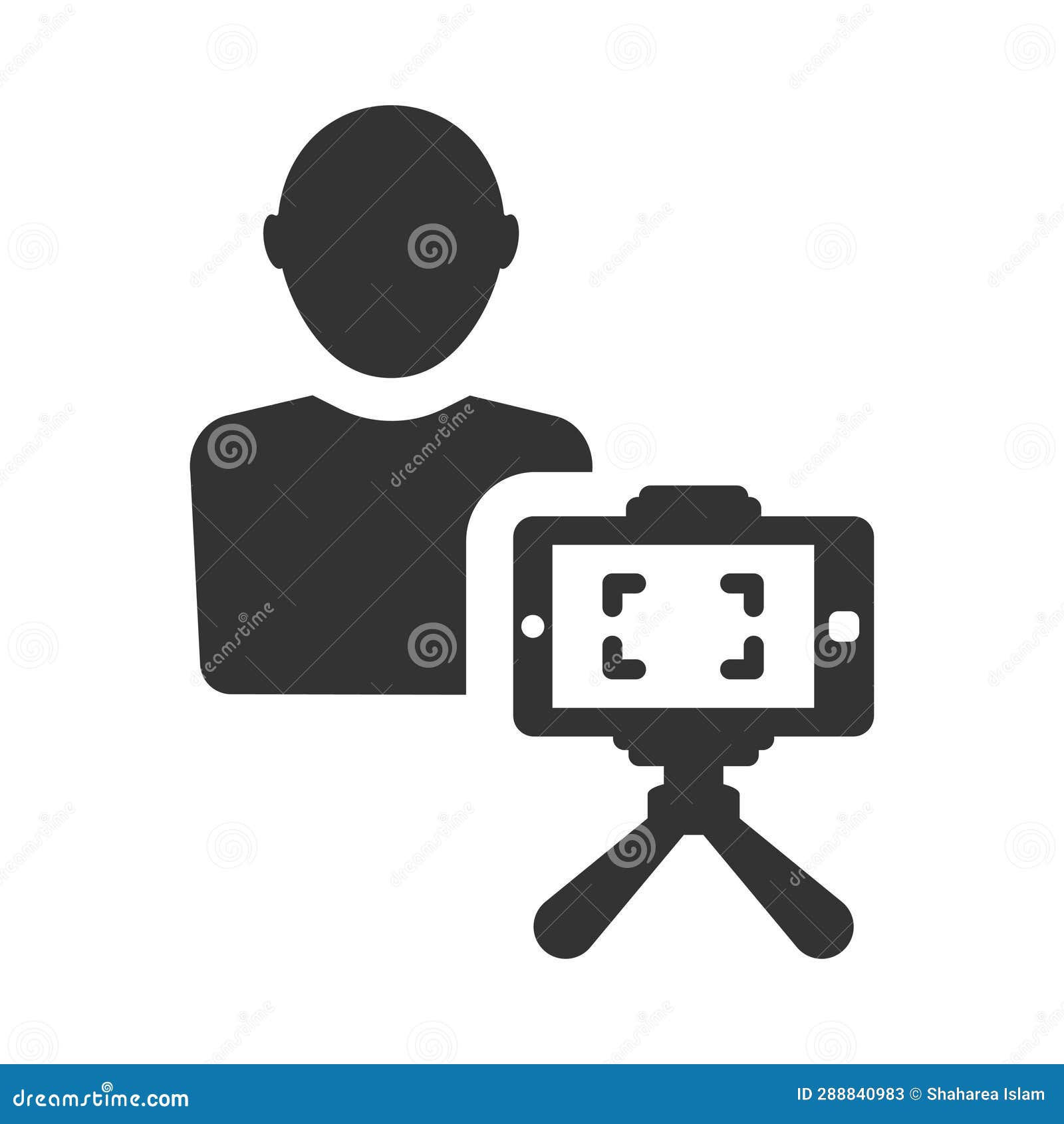 Video recording Icon stock vector. Illustration of vector - 288840983