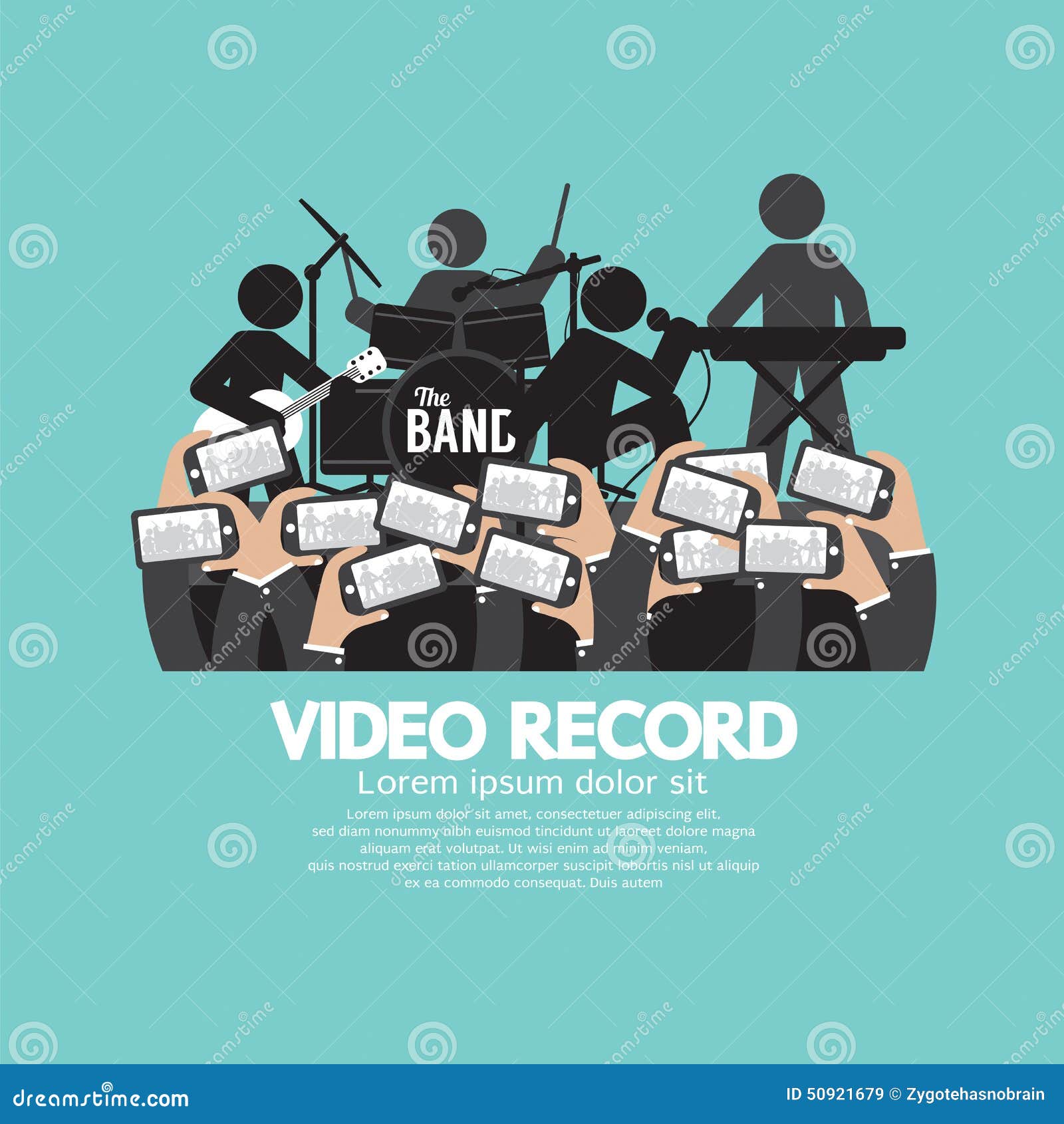 Video Recording by Smartphone during the Show Stock Vector ...
